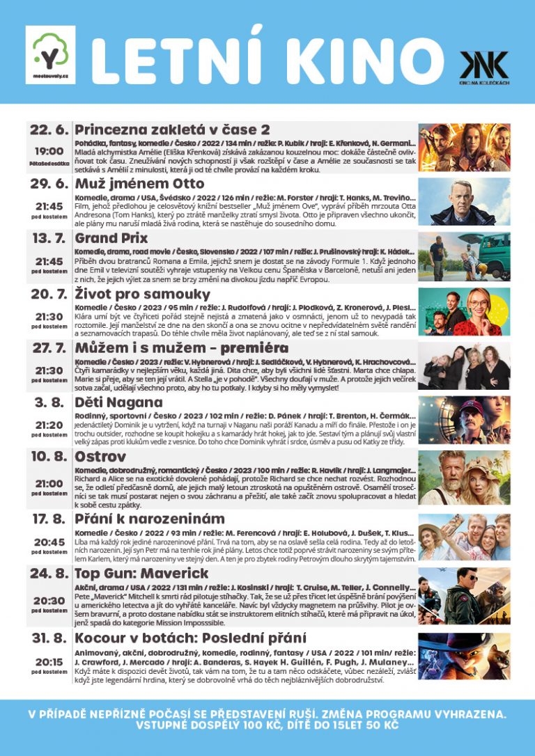 Letní kino - program - Město Úvaly
